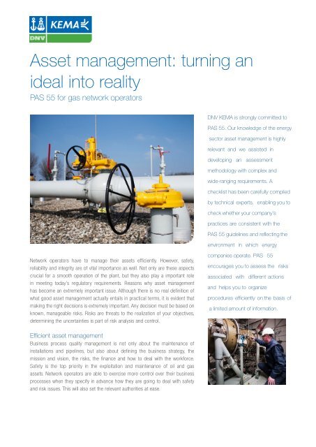 PAS55 Asset Management - DNV Kema
