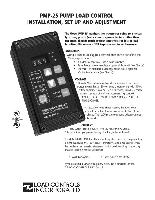 PMP-25 Installation Manual - JH Process Equipment