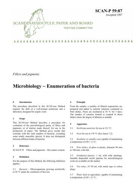 Microbiology - Enumeration of bacteria - PFI Microbiology - Enumeration of bacteria - PFI