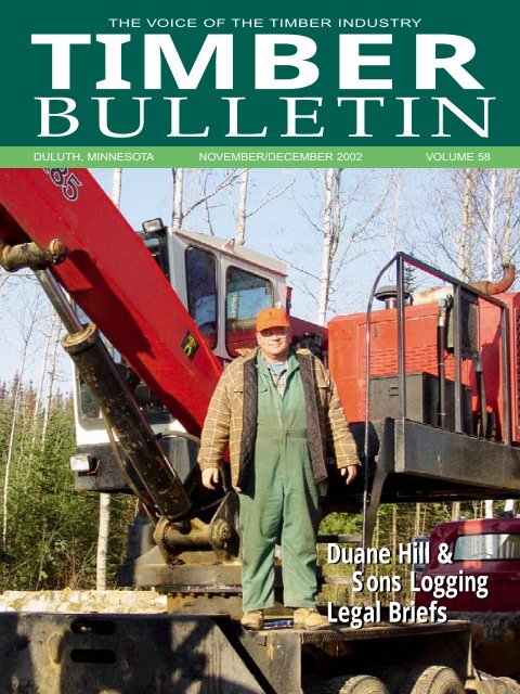 Timber Bulletin Nov/Dec - Minnesota Forest Industries