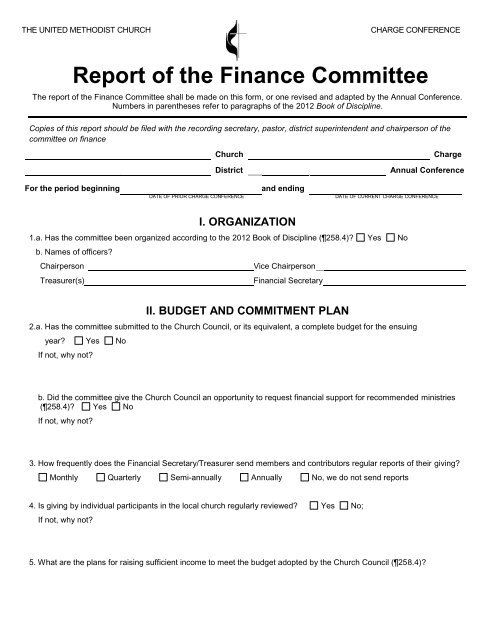 Report of the Finance Committee