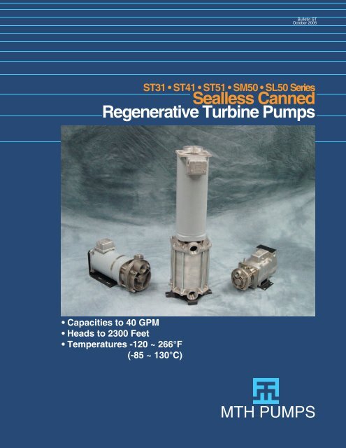 Sealless Bulletin.indd - MTH Pumps