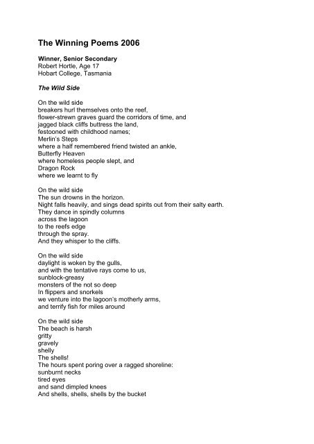 The Winning Poems 2006 - Dorothea Mackellar Poetry Awards