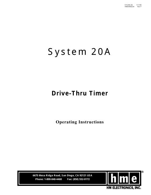 HME system 20 drive-thru timer system operations manual.pdf