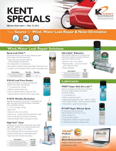 KENT SPECIALS - Kent-Automotive.com