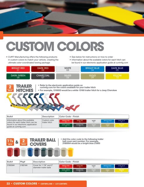 CUSTOM COLORS - CURT Manufacturing