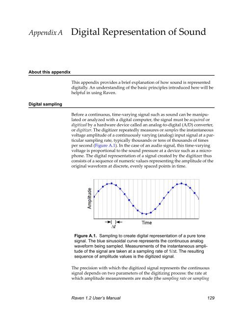 Appendix A Digital Representation of Sound