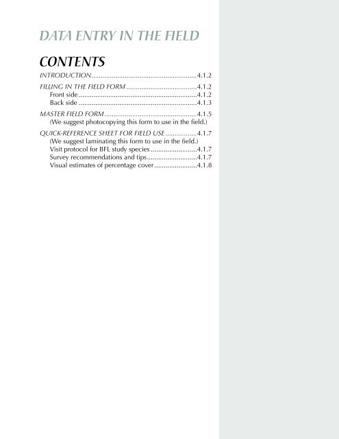 Data Entry: Field Form - Cornell Lab of Ornithology