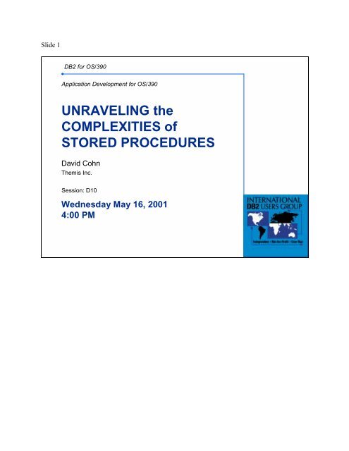Stored Procedures Calling Stored Procedures Stored Procedures Calling Stored Procedures