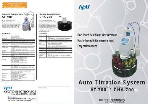 Auto Titration System - KEM