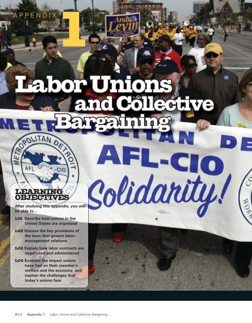 Appendix 1: Labor Unions and Collective Bargaining