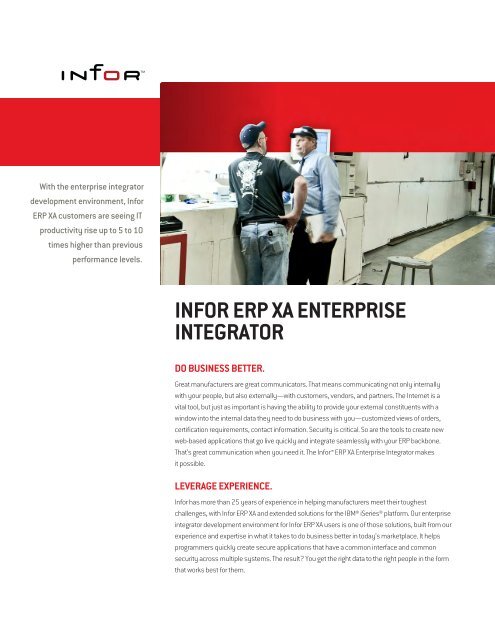infor erp xa enterprise integrator - Information Systems Engineering