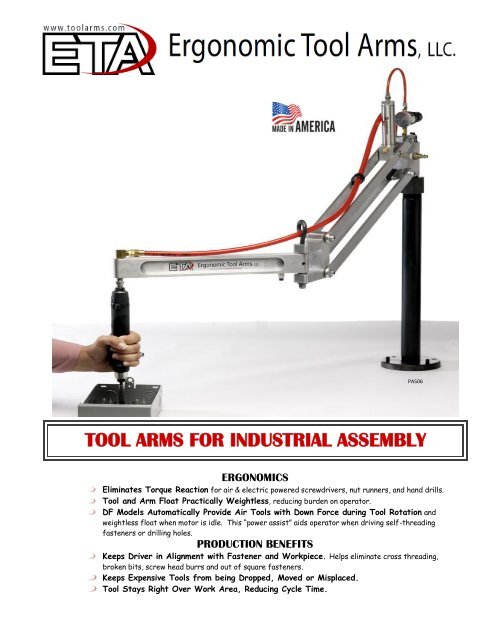 TOOL ARMS FOR INDUSTRIAL ASSEMBLY