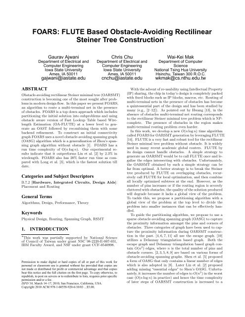 Flute Based Obstacle Avoiding Rectilinear Steiner Tree Construction
