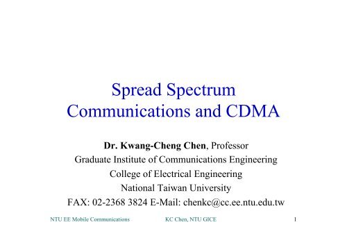 1.2 Spread Spectrum Communications and CDMA