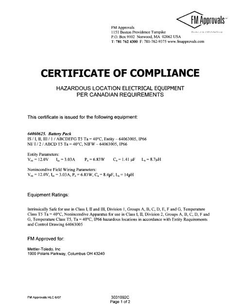 CERTIFICATE OF COMPLIANCE
