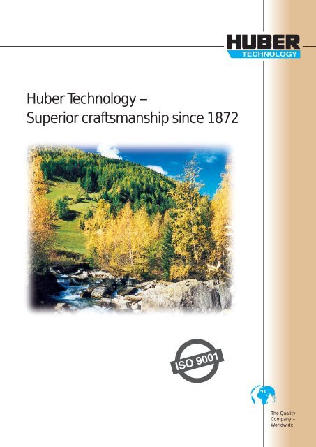 Product Range Overview Brochure - Huber Technology