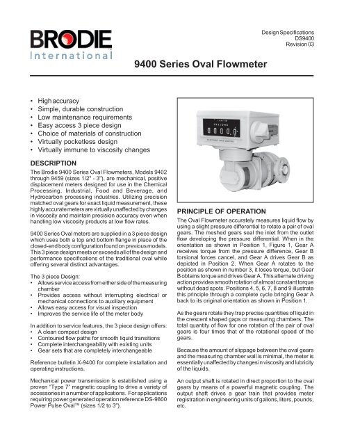 9400 Series Oval Flowmeter
