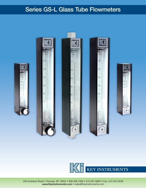 Series GS-L Glass Tube Flowmeters