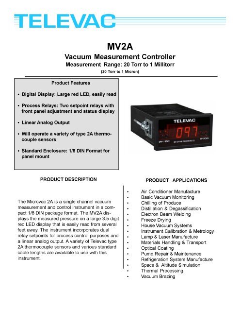 Televac Datasheet Template