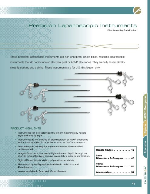 Precision Handles and Graspers - Encision