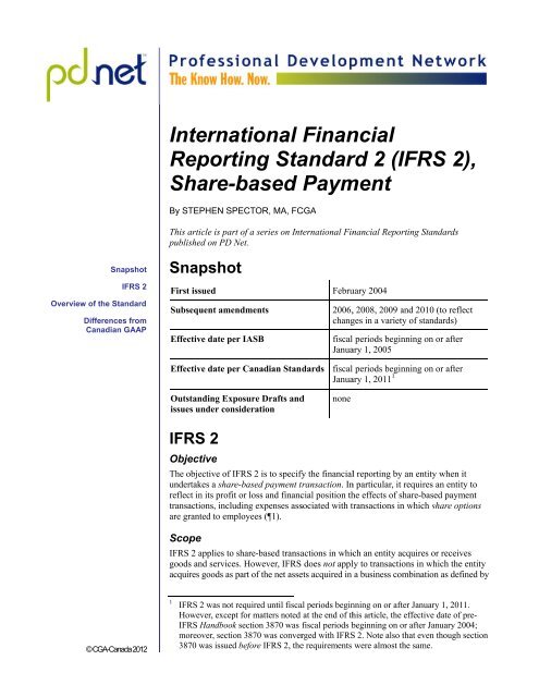IFRS 2 Share-based Payment - PD Net