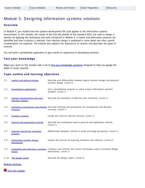 Module 5 Designing Information Systems Solutions Pd Net