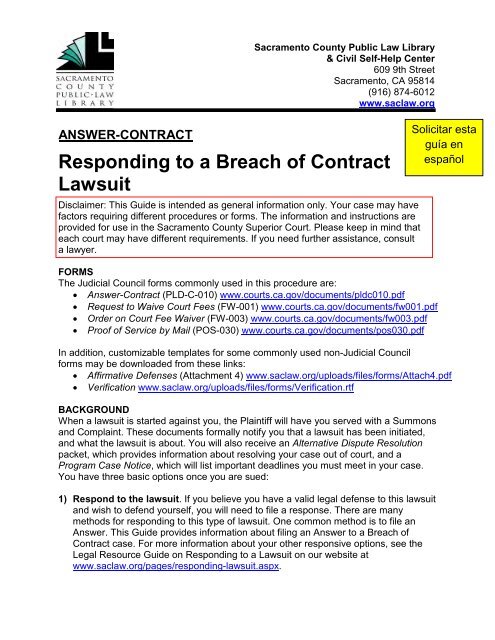 to download this guide - Sacramento County Public Law Library