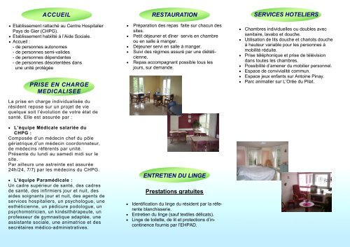 ACCUEIL • Etablissement