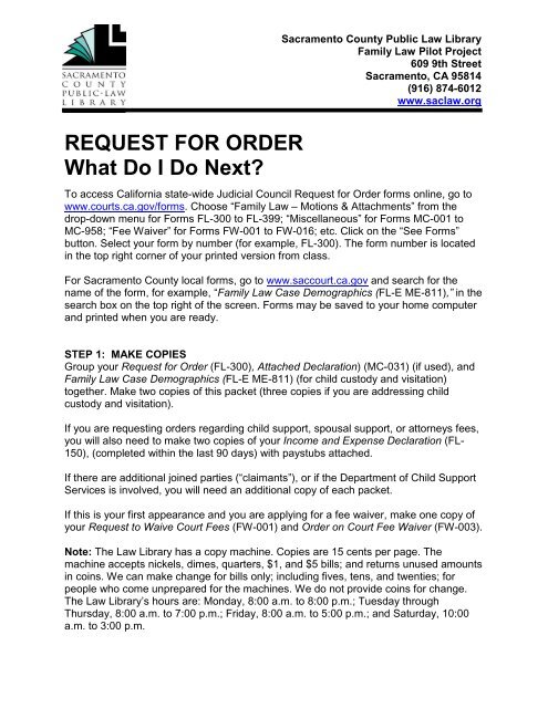 How Many Copies Do I Make - Sacramento County Public Law Library