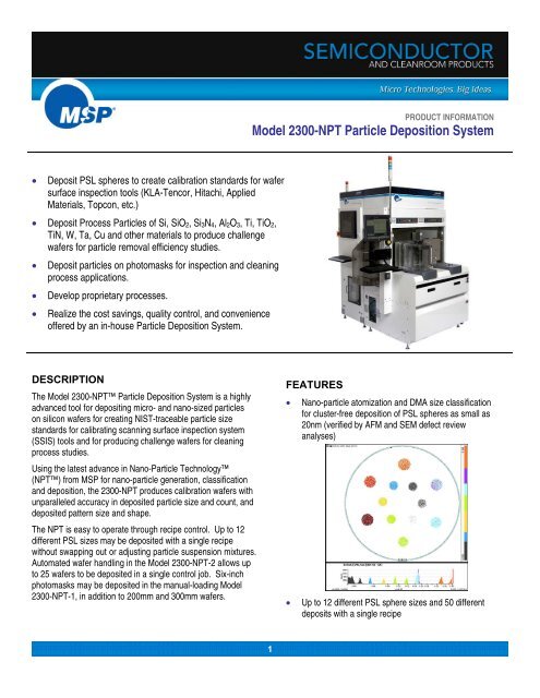 Download Product Brochure - MSP Corporation