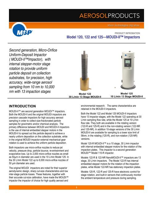 MOUDI-IIâ ¢Impactor - MSP Corporation