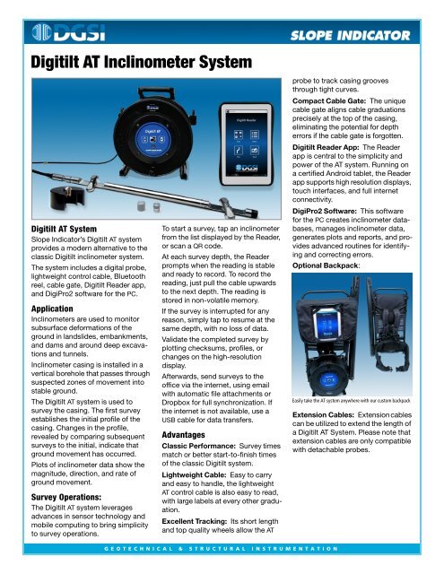 Digitilt AT Inclinometer System - Slope Indicator