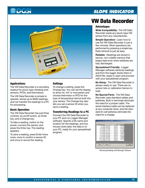 vw data recorder dat.. - Slope Indicator