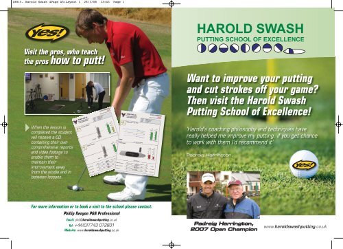 Harold Swash Putt Lab - GASP Systems