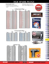 NGK SPARK PLUG DEFINITIONS - MTA