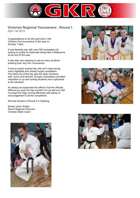 Victorian Regional Tournament - Round 1 - GKR Karate