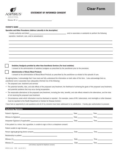 AWH Consent Form