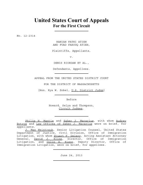 United States Court of Appeals - Court of Appeals - 1st Circuit