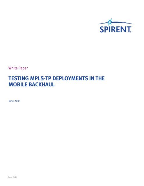 TESTING MPLS-TP DEPLOYMENTS IN THE MOBILE BACKHAUL