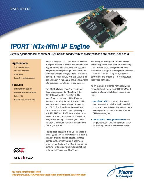 iPORT NTx-Mini Datasheet - Covistech.com