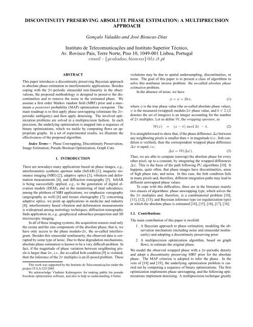 Discontinuity Preserving Absolute Phase Estimation