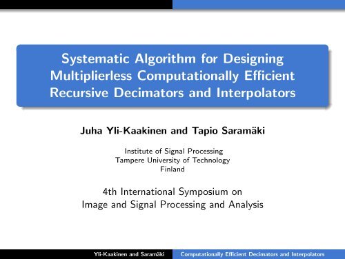 Presentation - Juha Yli-Kaakinen