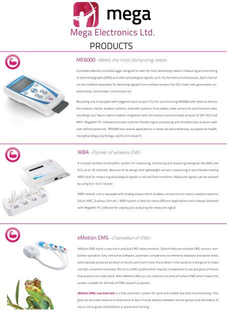 Mega Electronics Ltd. PRODUCTS - Samcon