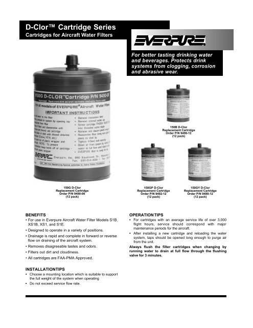 D-Clorâ ¢ Cartridge Series - Clean My Water