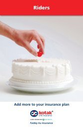 Rider Claim Intimation Form - Kotak Life Insurance - Kotak Mahindra