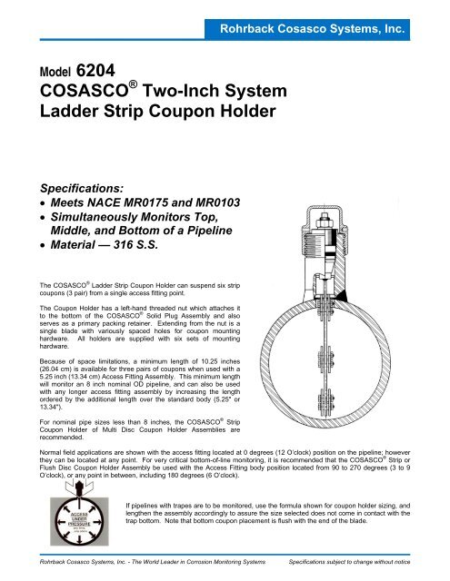 Page Set up Margins Top 0 - Rohrback Cosasco Systems