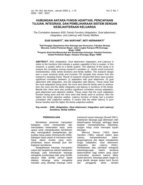 artikel lengkap (PDF) - Departemen Ilmu Keluarga dan Konsumen ... artikel lengkap (PDF) - Departemen Ilmu Keluarga dan Konsumen ...