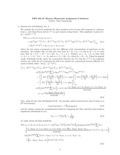 Phy 250 P Horava Homework Assignment 6 Solutions Grader 4871