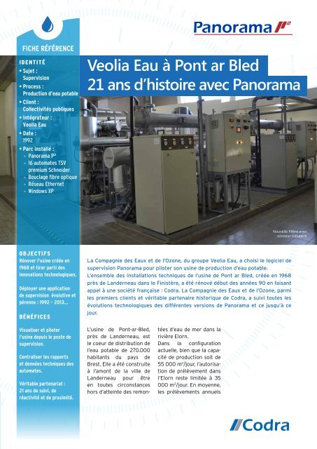 Veolia Eau Ã Pont ar Bled 21 ans d'histoire avec Panorama - Codra